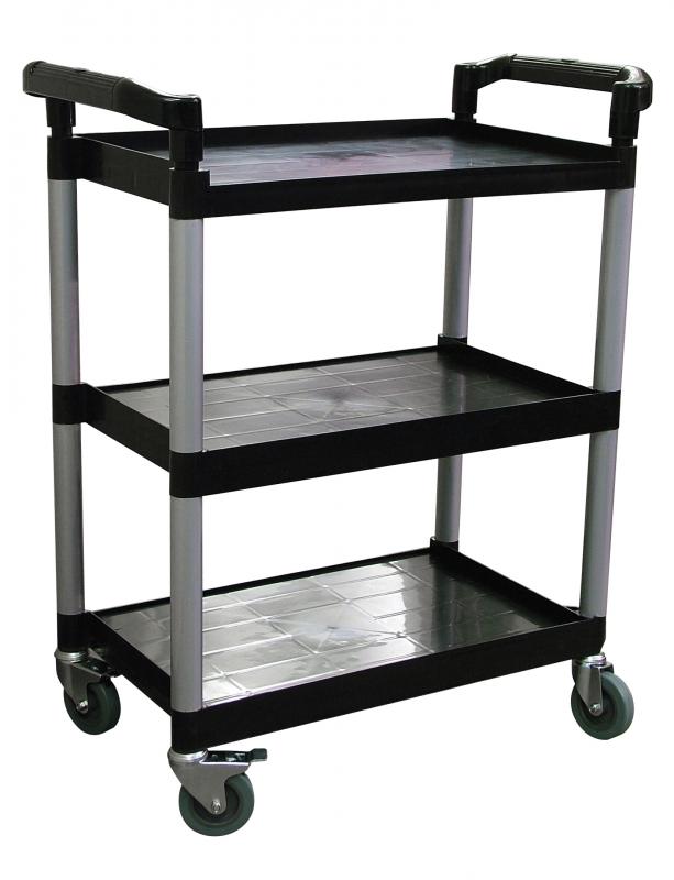 OMCAN Black Plastic Bussing Cart with 16″ x 24.75″ tray size — Gorka's ...